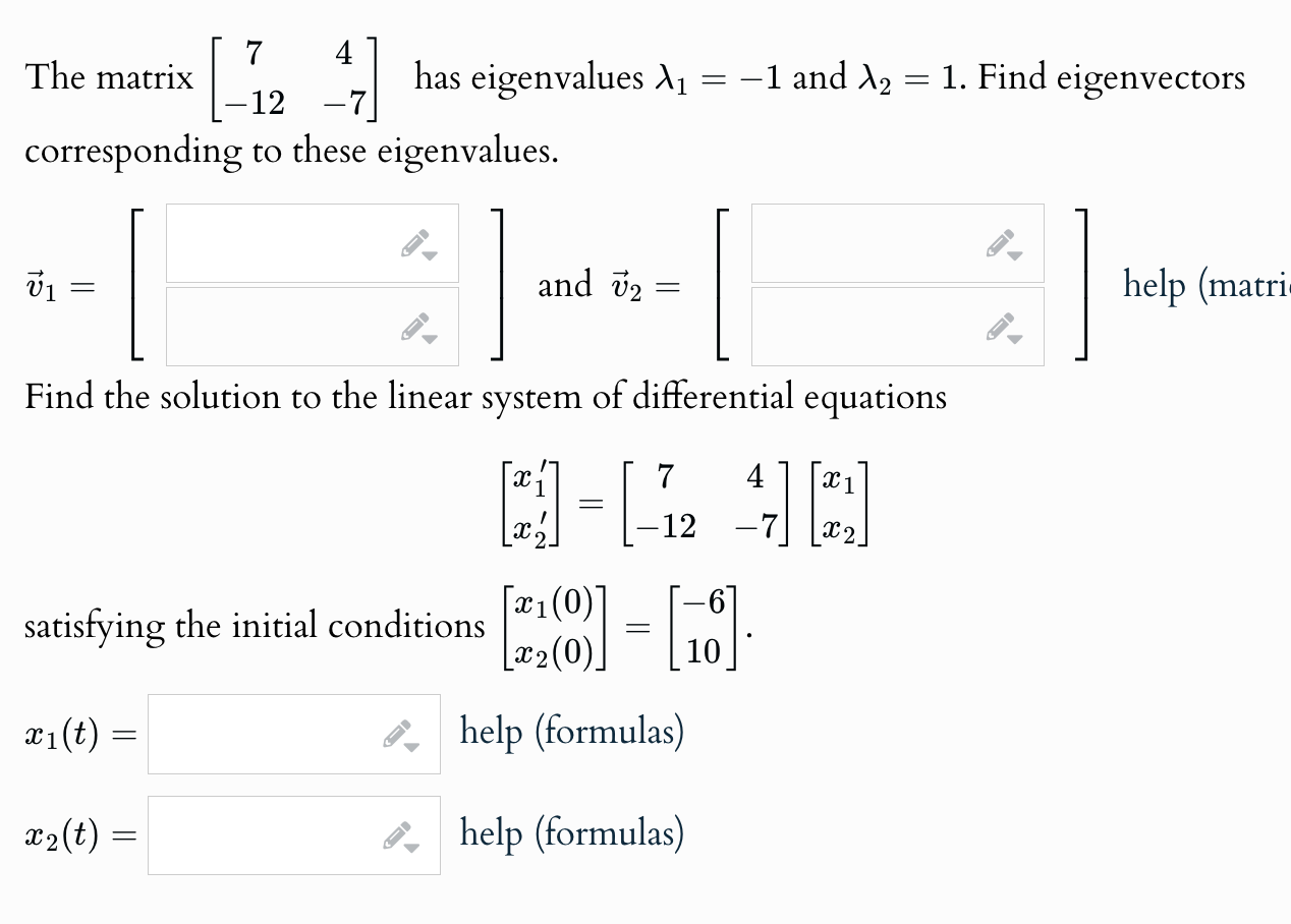 Find the solution to the linear system of | Chegg.com