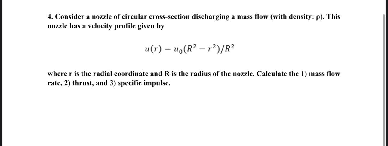 Solved Consider a nozzle of circular cross-section | Chegg.com