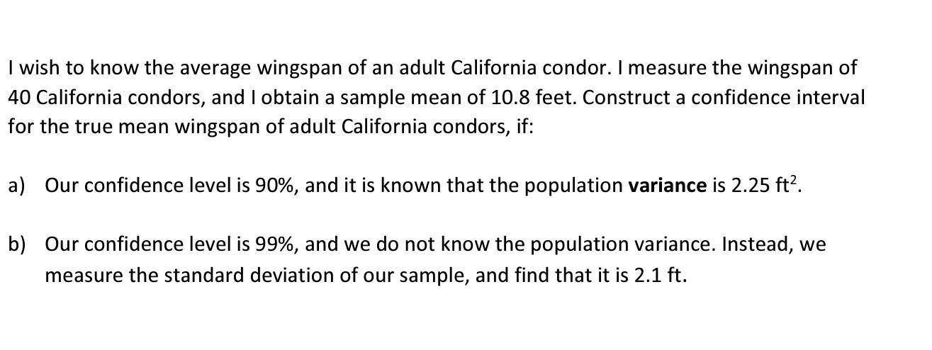 Solved I wish to know the average wingspan of an adult | Chegg.com