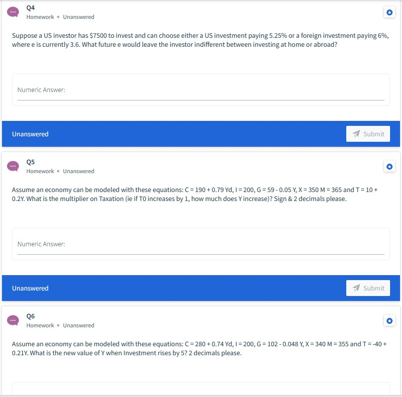 Solved Q4 Homework. Unanswered Suppose a US investor has | Chegg.com