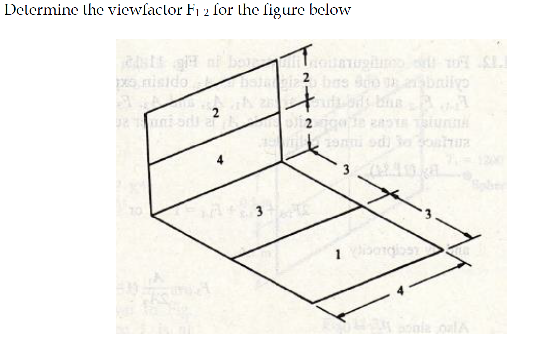 Solved Determine the viewfactor F1-2 ﻿for the figure below | Chegg.com