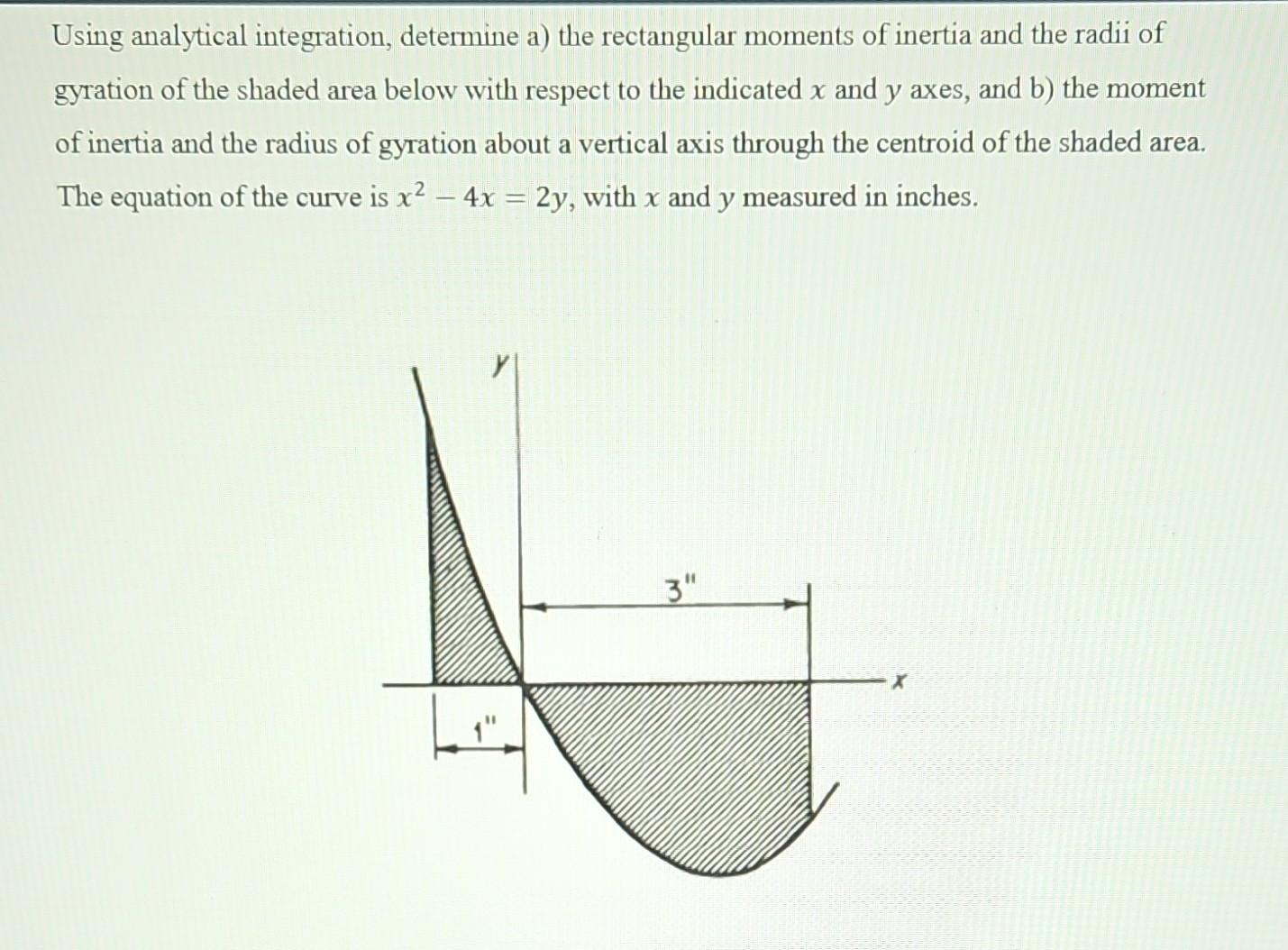 Solved Using analytical integration, determine a) the | Chegg.com