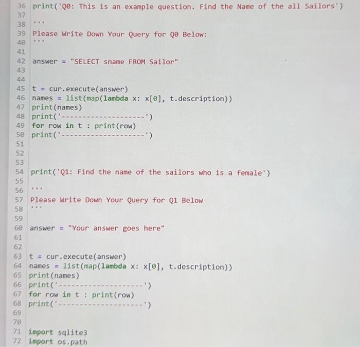 Solved Please write down your query in the hw7,py file. Run | Chegg.com