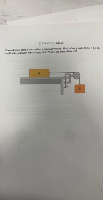 Solved When released, block B descends at a constant | Chegg.com