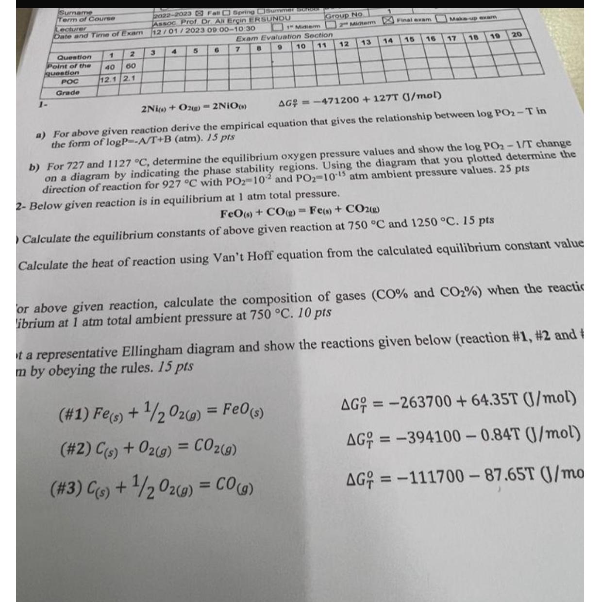Solved the form of logP=-(A)/(T)+B(atm). 15pts on a diagram | Chegg.com
