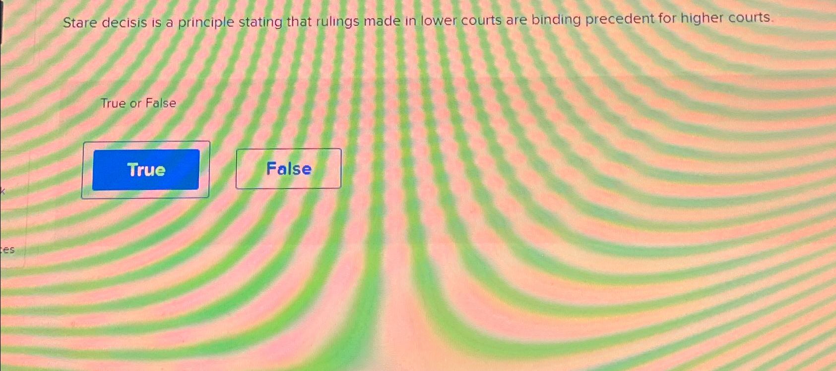 Solved Stare decisis is a principle stating that rulings | Chegg.com