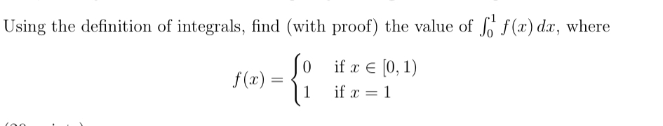 Solved Using the definition of integrals, find (with proof) | Chegg.com