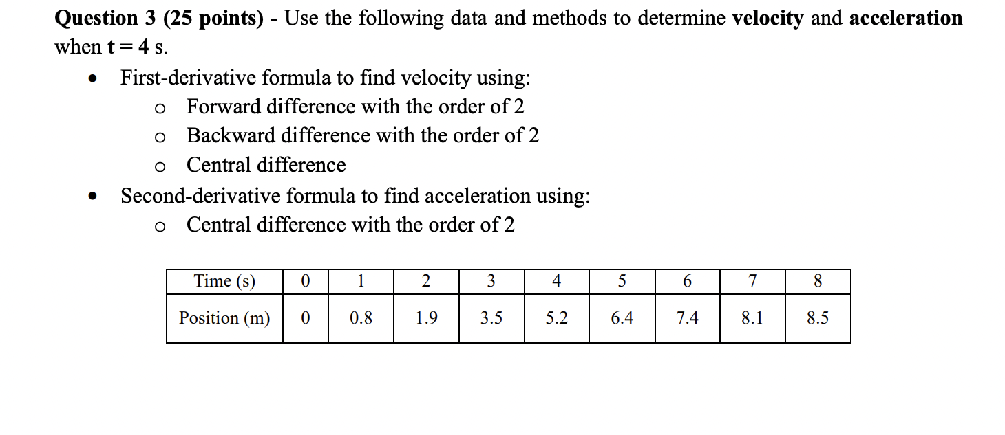Solved Answer without code Question 3 ( 25 ﻿points) - ﻿Use | Chegg.com