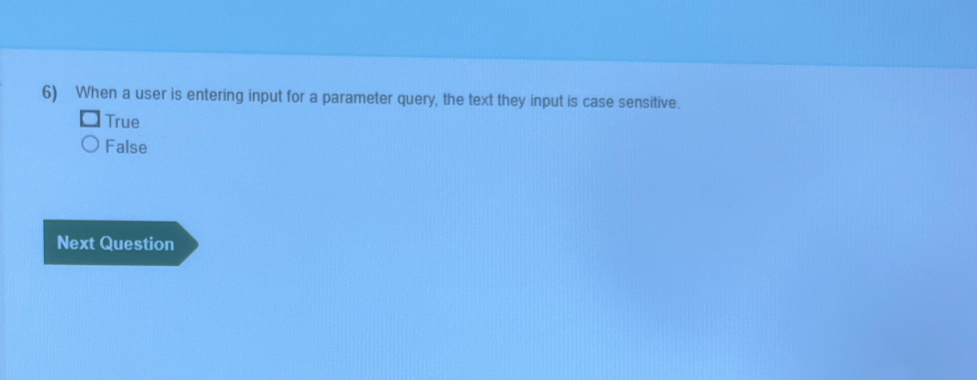 Solved When A User Is Entering Input For A Parameter Query 9620