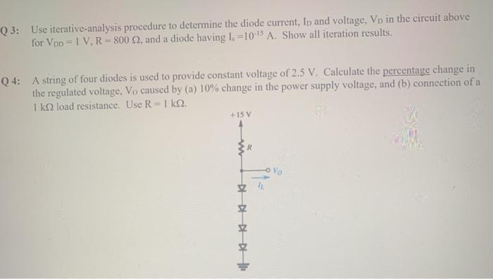 Solved Q3: Use iterative analysis procedure to determine the | Chegg.com