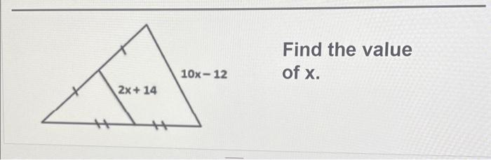 Solved Find the value of x. | Chegg.com