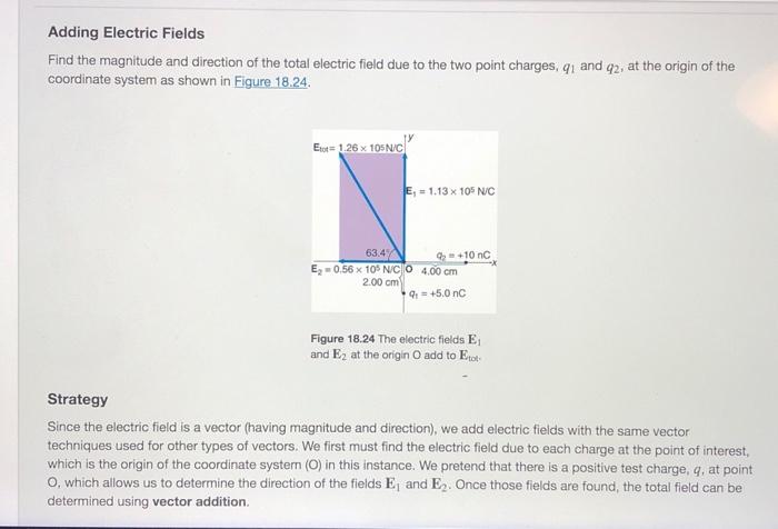 Solved Adding Electric Fields Find the magnitude and | Chegg.com