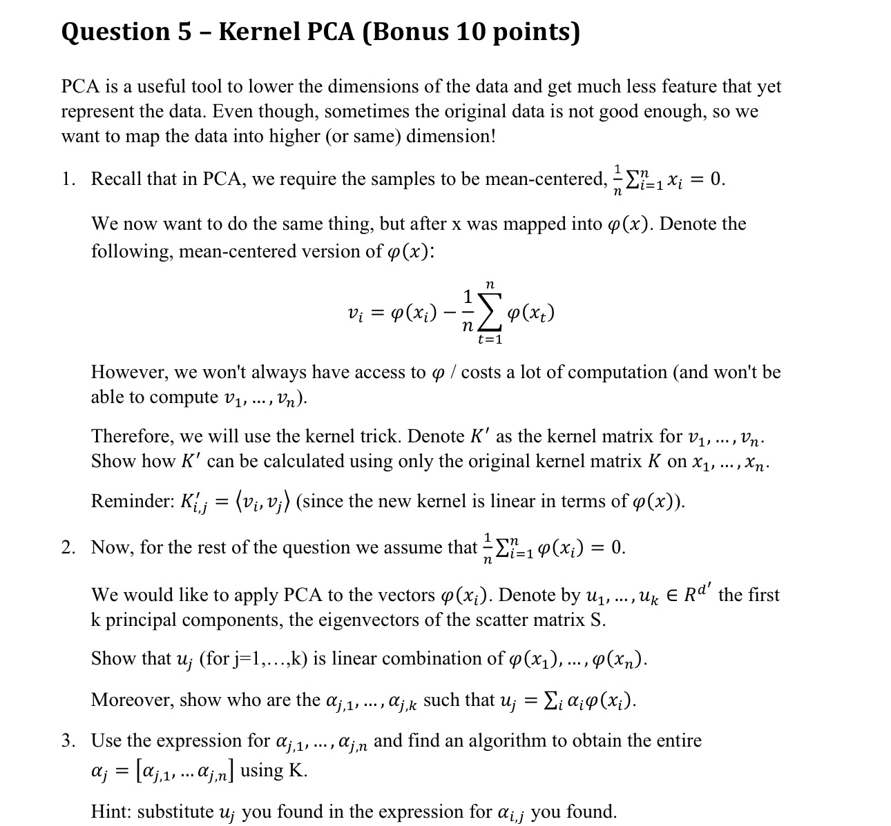 Solved PCA is a useful tool to lower the dimensions of the | Chegg.com