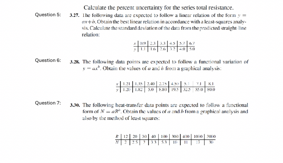 Calculate the percent uncertainty for the series | Chegg.com