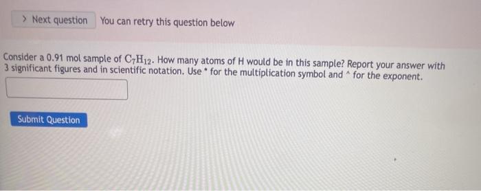 Solved > Next question You can retry this question below | Chegg.com