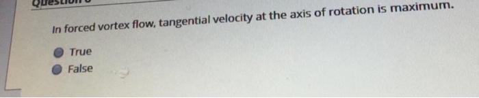 Solved q1) q2) in free vortex , tangential velocity at the | Chegg.com