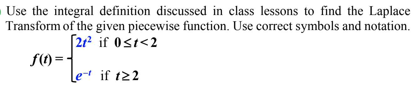 Solved Use the integral definition discussed in class | Chegg.com