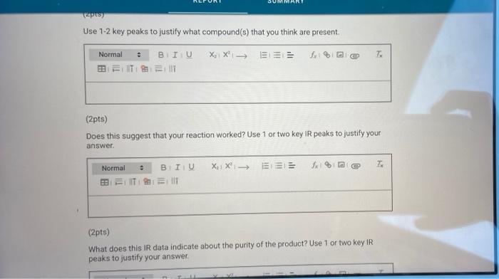 Solved please help with the IR analysis, ANNOTATED IR, and | Chegg.com