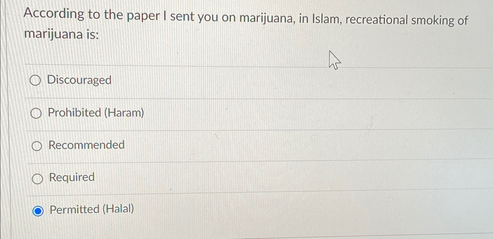Solved According to the paper I sent you on marijuana, in | Chegg.com