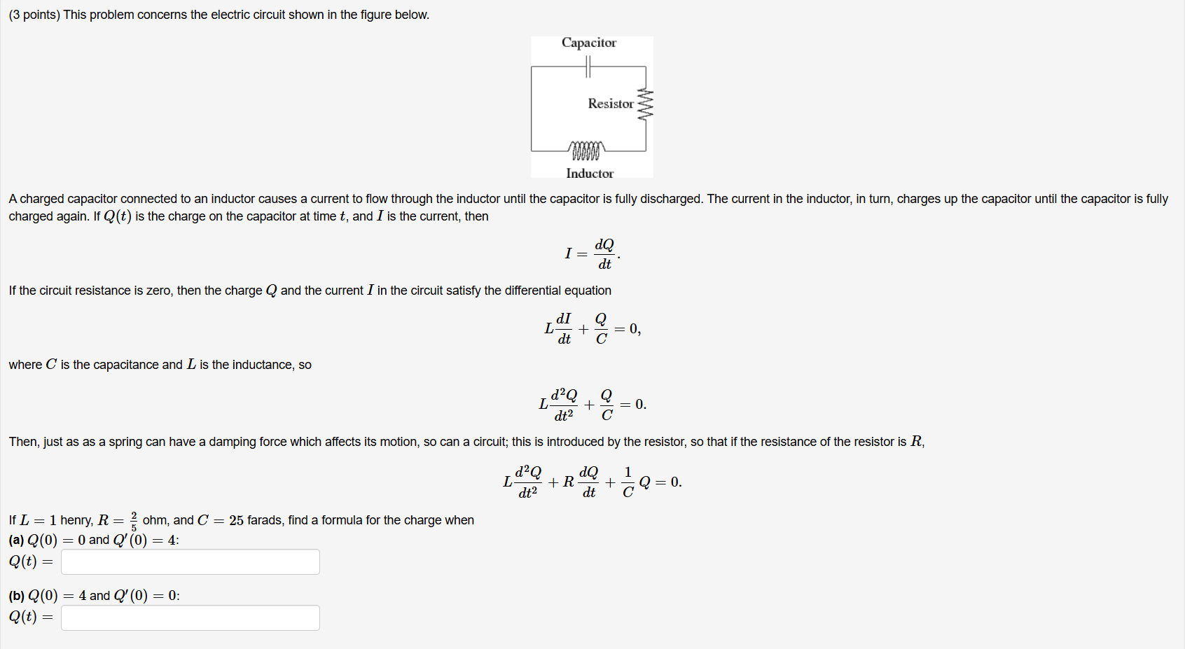 Solved (3 ﻿points) ﻿This problem concerns the electric | Chegg.com