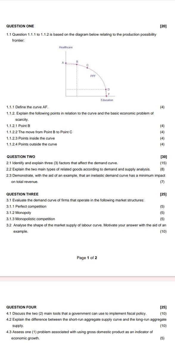 Solved 1.1 Question 1.1.1 to 1.1 .2 is based on the diagram | Chegg.com