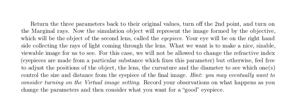 Solved Return the three parameters back to their original | Chegg.com