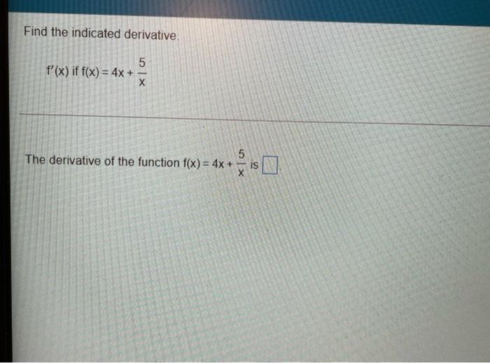 Solved Find the indicated derivative. dy dx if y= 2x3/2 dy | Chegg.com