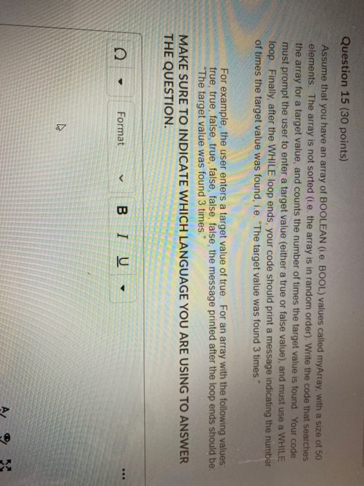 Solved Question 15 30 Points Assume That You Have An Array