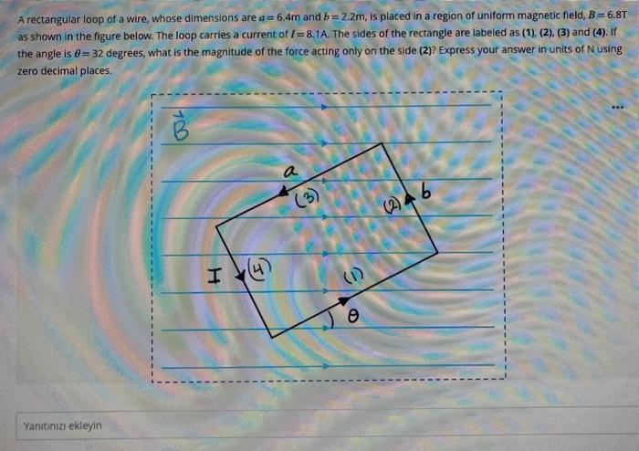 Solved A rectangular loop of a wire, whose dimensions are | Chegg.com