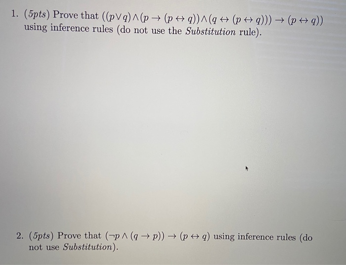 Solved 1. (5pts) Prove that ((pVq)^(p + (p + q))^(q + (p + | Chegg.com Solved 1. (5pts) Prove that ((pVq)^(p + (p + q))^(q + (p + | Chegg.com
