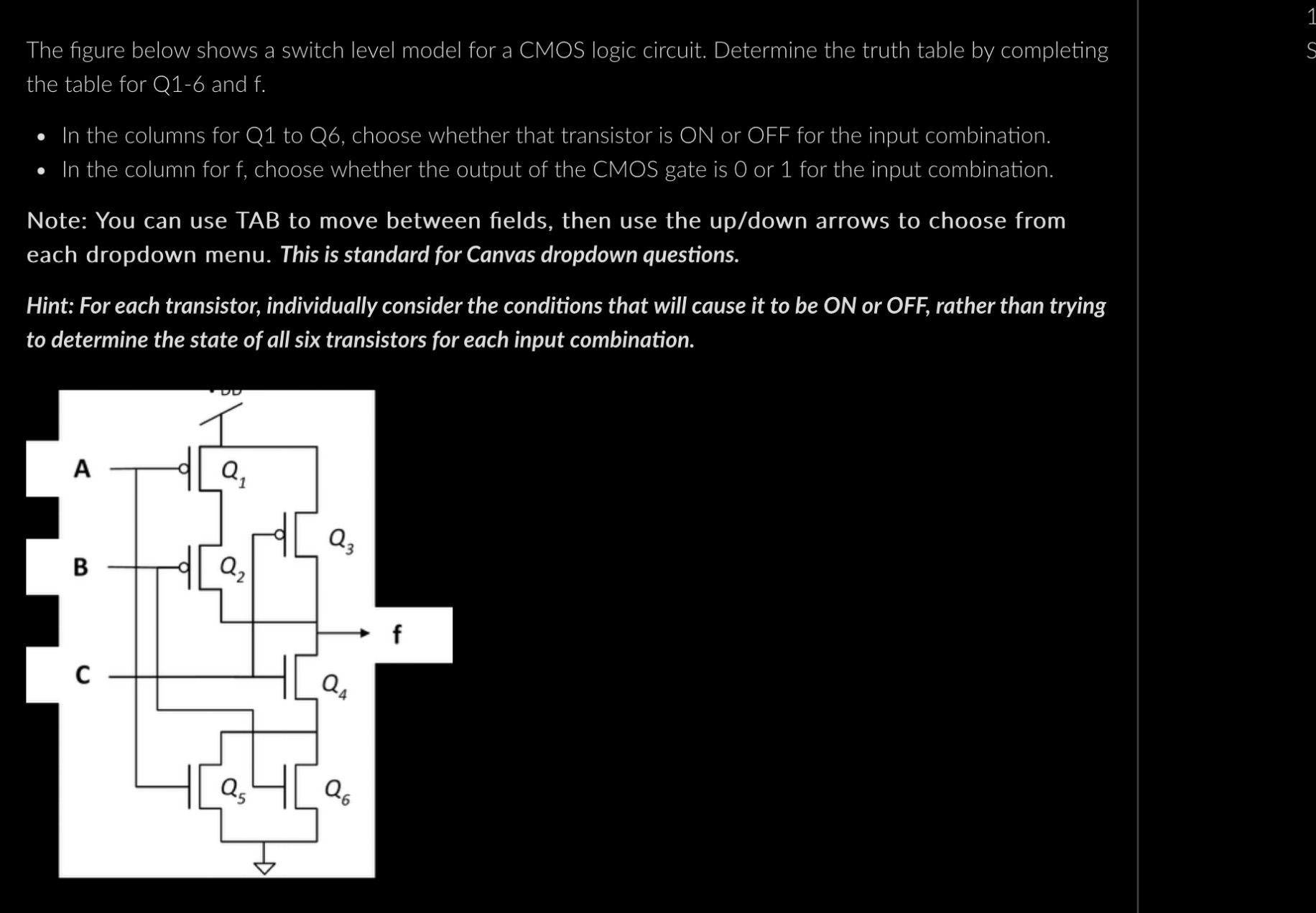 The figure below shows a switch level model for a | Chegg.com