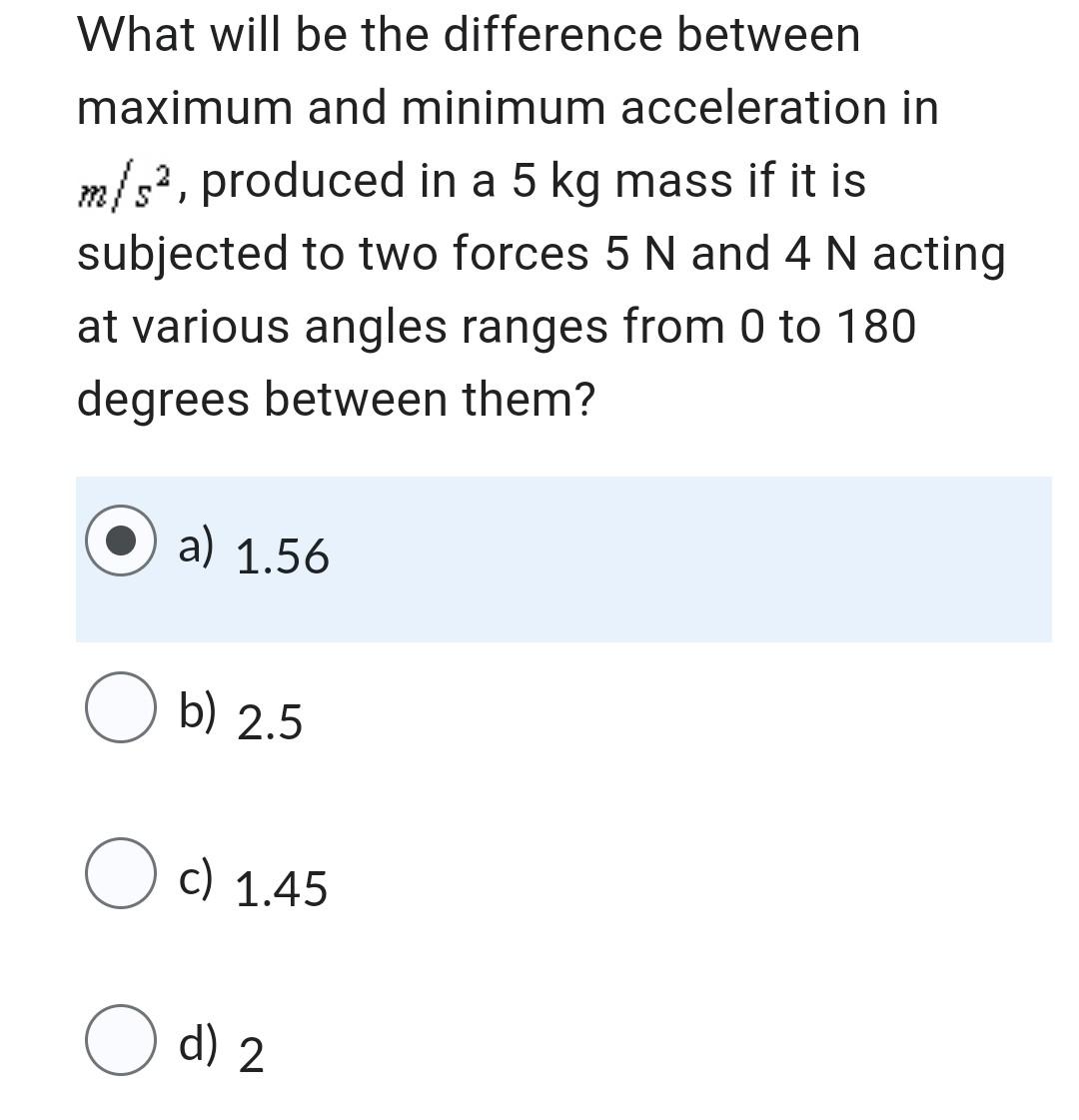 Solved What will be the difference between maximum and | Chegg.com