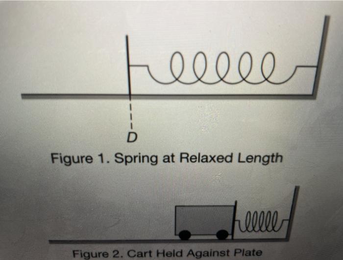 Solved lllll D Figure 1. Spring at Relaxed Length hellll | Chegg.com