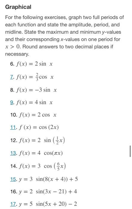 Solved Verbal 1. Why are the sine and cosine functions | Chegg.com