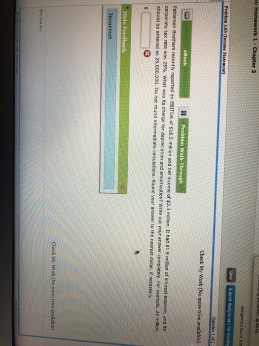 Solved Chapter 3 Assignment Score Problem 303 (Income | Chegg.com