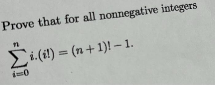 Solved Prove that for all nonnegative integers | Chegg.com