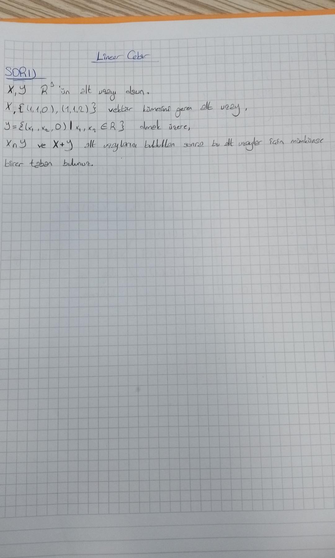 Solved Let X,Y be a subspace of R^3,X, ﻿the subspace | Chegg.com