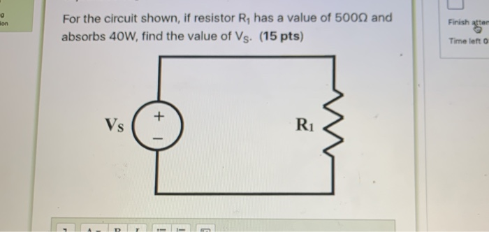 Solved lon Finish after For the circuit shown, if resistor | Chegg.com