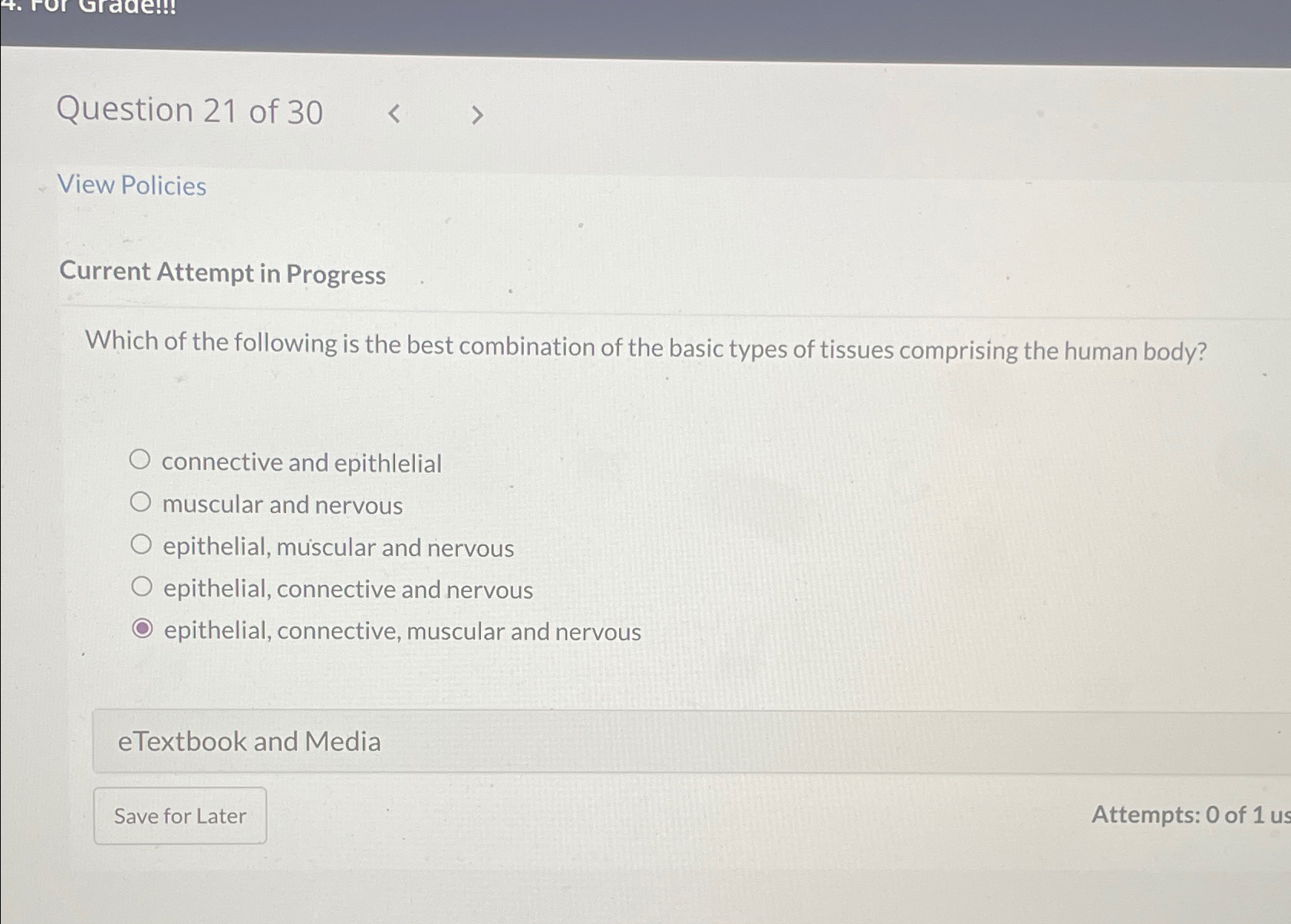 Solved Question 21 ﻿of 30View PoliciesCurrent Attempt in | Chegg.com