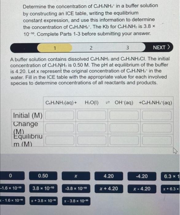 Solved Determine the concentration of C6HsNH3−in a buffer | Chegg.com