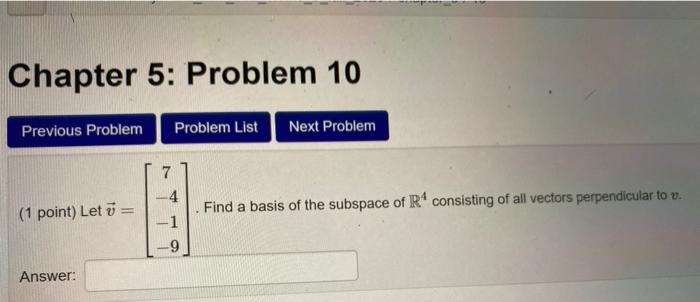 Solved Chapter 5: Problem 10 Previous Problem Problem List | Chegg.com