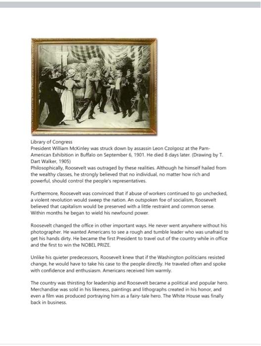 Solved u Teddy Roosevelt: The Rough Rider in the White House | Chegg.com