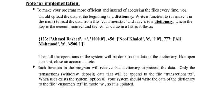 Solved how to write option 5,6,7 PYTHONinstructions: 1 - | Chegg.com