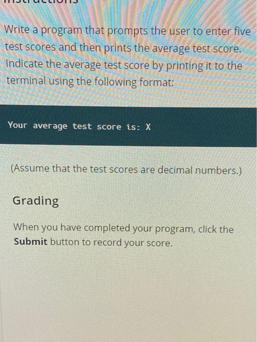 Solved Write a program that prompts the user to enter five | Chegg.com