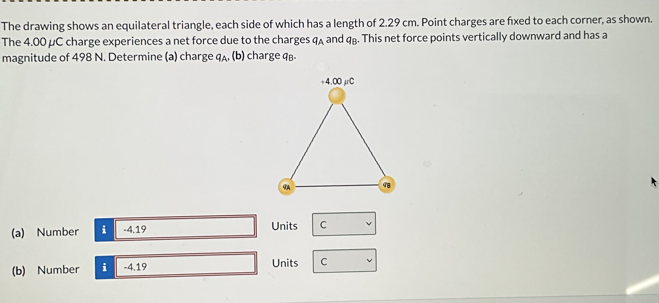 The drawing shows an equilateral triangle, each side | Chegg.com