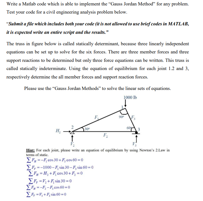 Solved Write a Matlab code which is able to implement the | Chegg.com