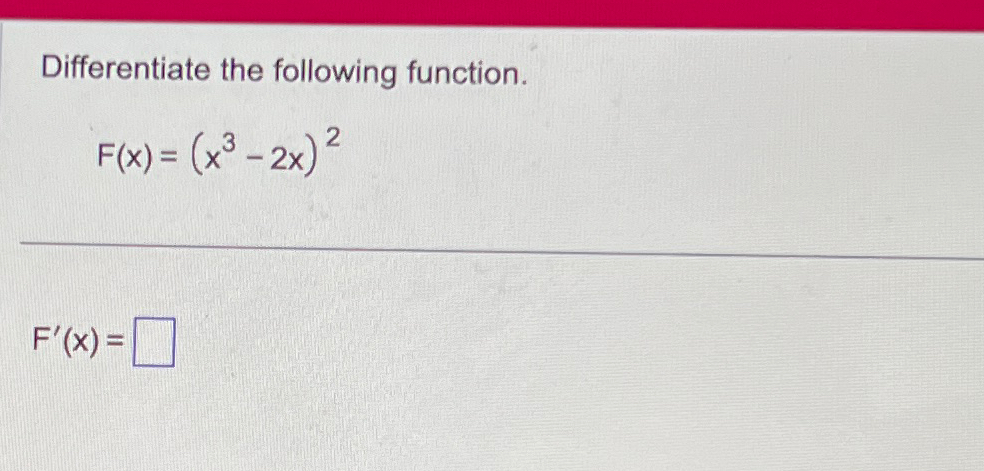 Solved Differentiate the following | Chegg.com