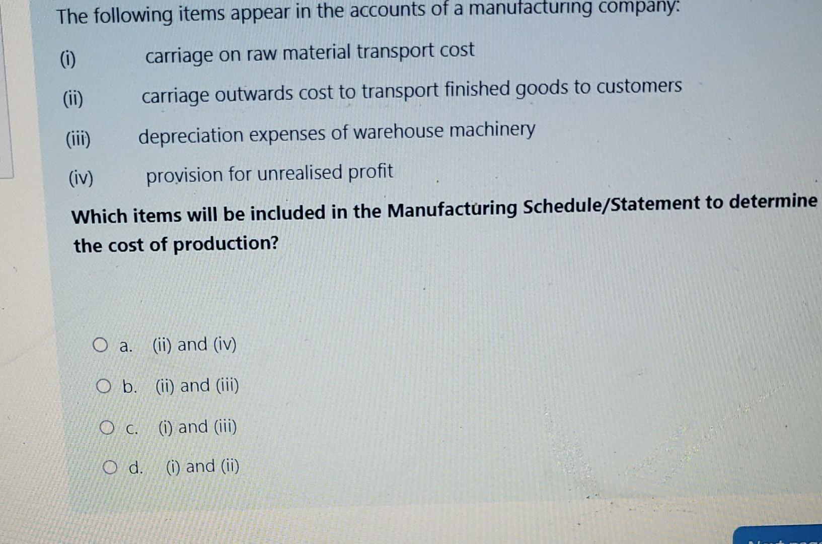 Solved The following items appear in the accounts of a | Chegg.com