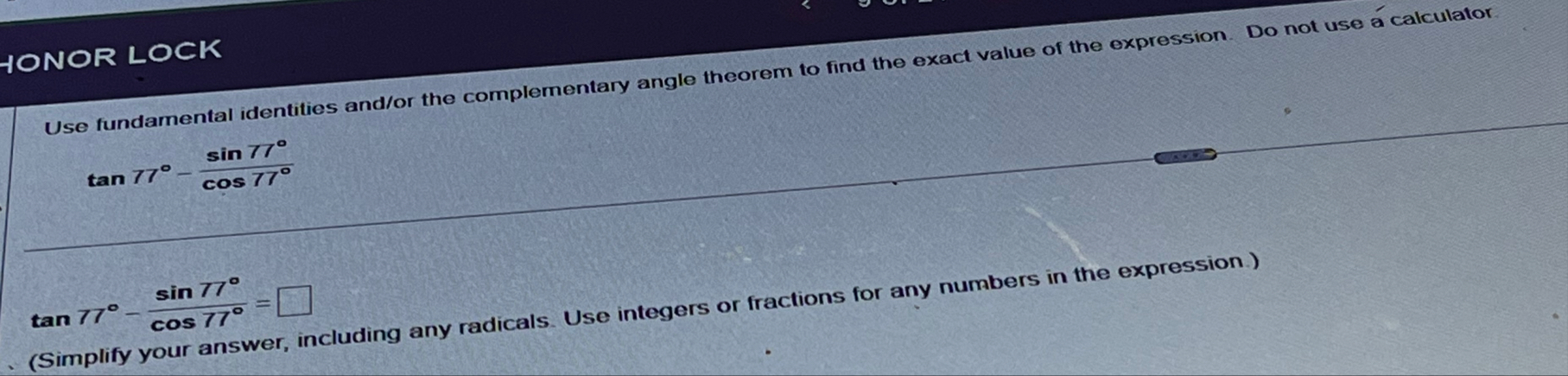 Solved Use fundamental identities and/or the complementary | Chegg.com