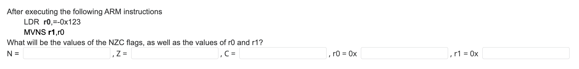 Solved After executing the following ARM instructionsLDR | Chegg.com
